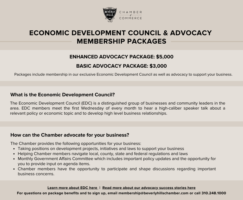 Advocacy Letters & Statements | Beverly Hills Chamber of Commerce